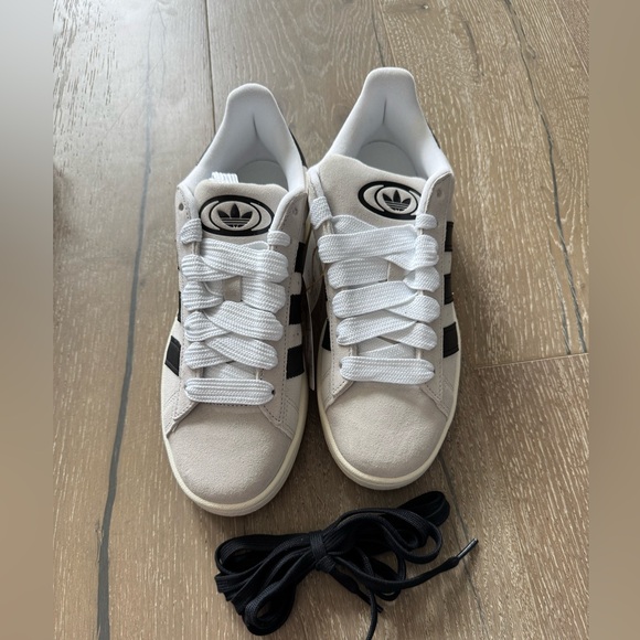adidas | Shoes | Adidas Campus 0s White And Black Sneakers | Poshmark